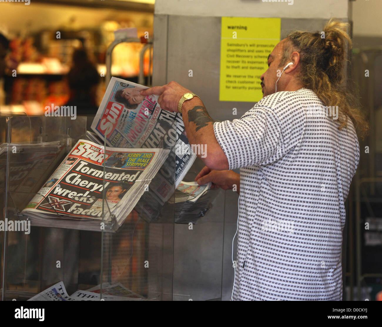 X Factor contestant Wagner Carrilho at the supermarket London, England ...