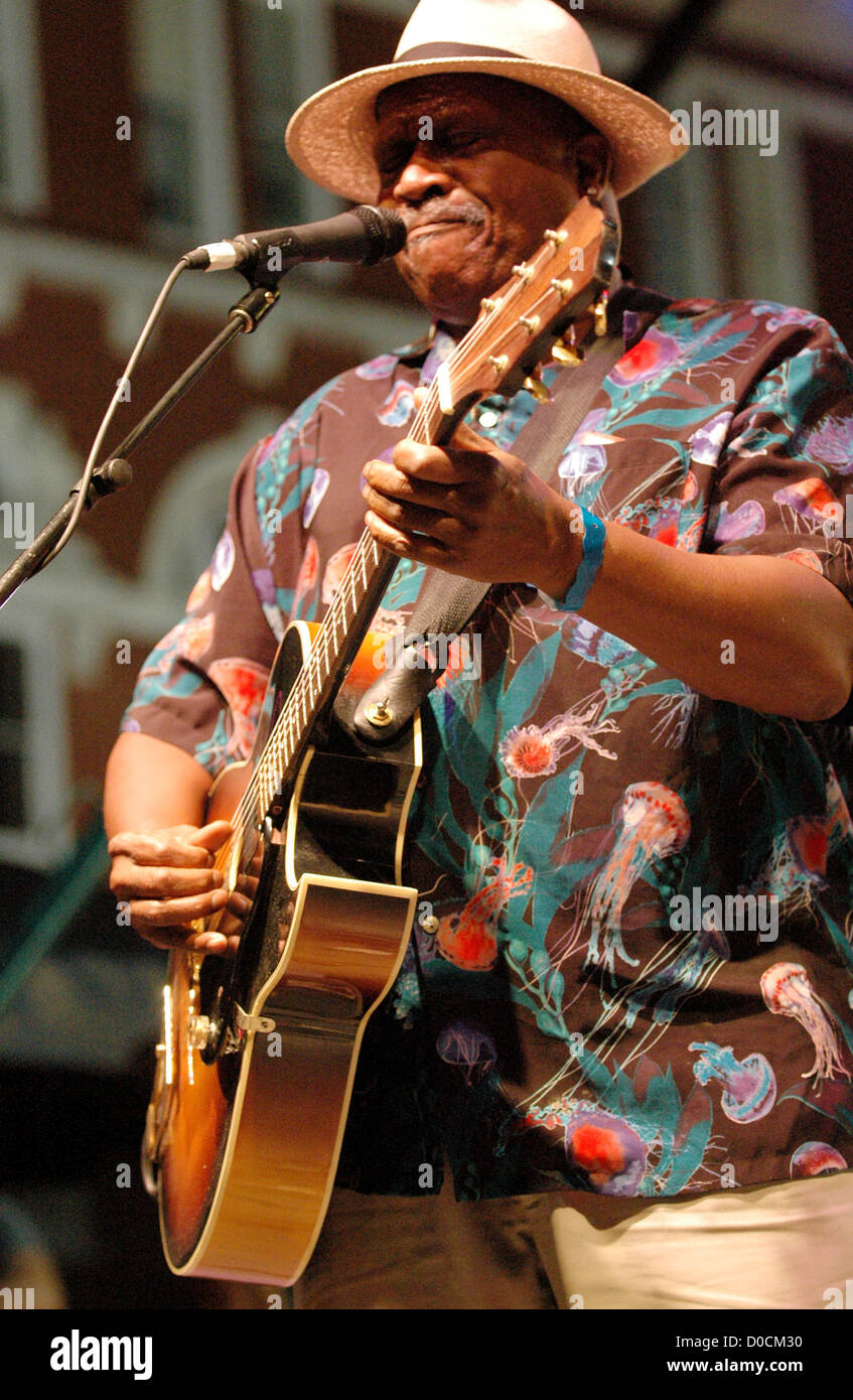Blues musician Taj Mahal performing live at Lafayette Park in New ...