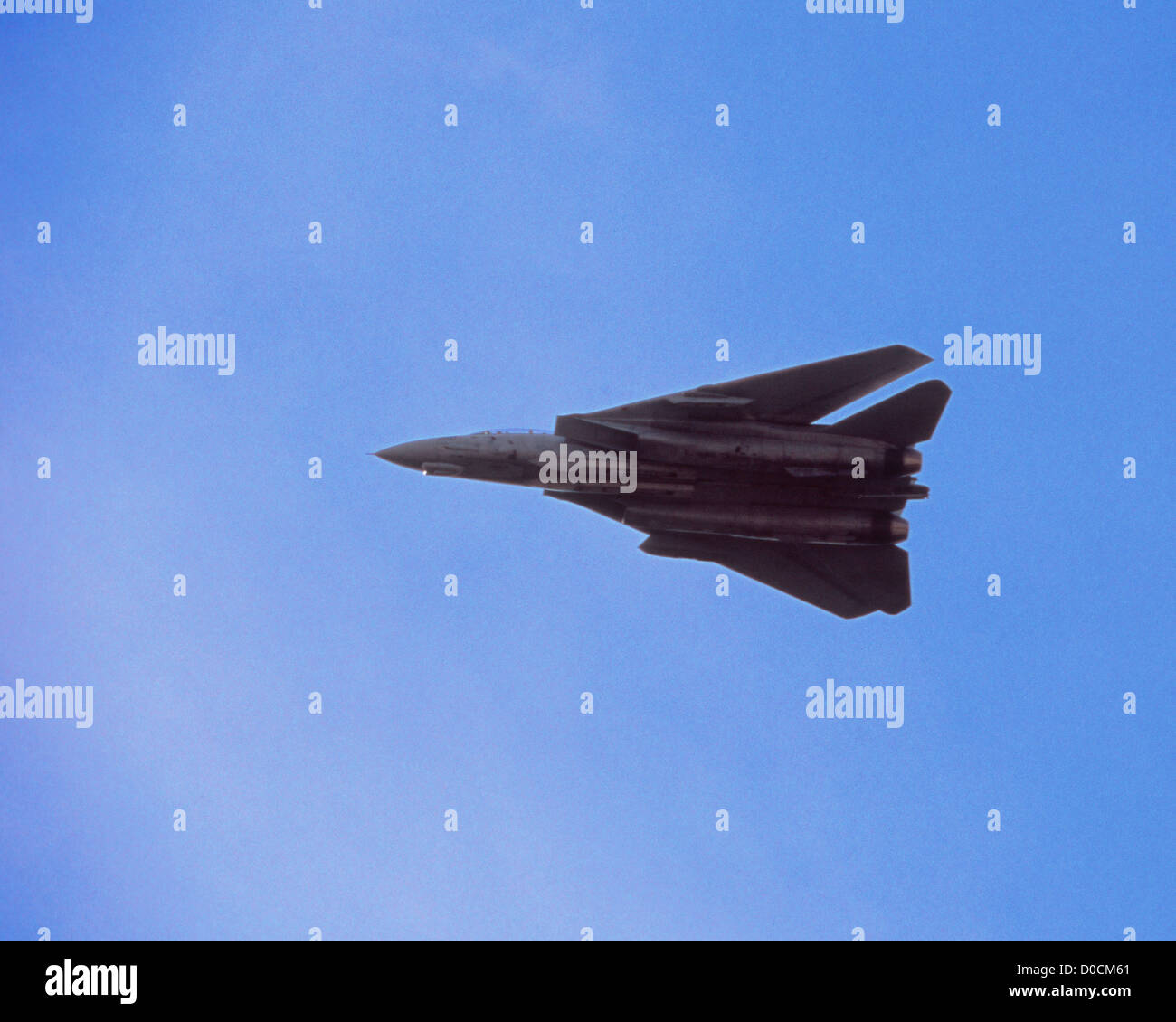 F-14 Tomcat Roars Through the Air With its Wings Swept Back Stock Photo ...