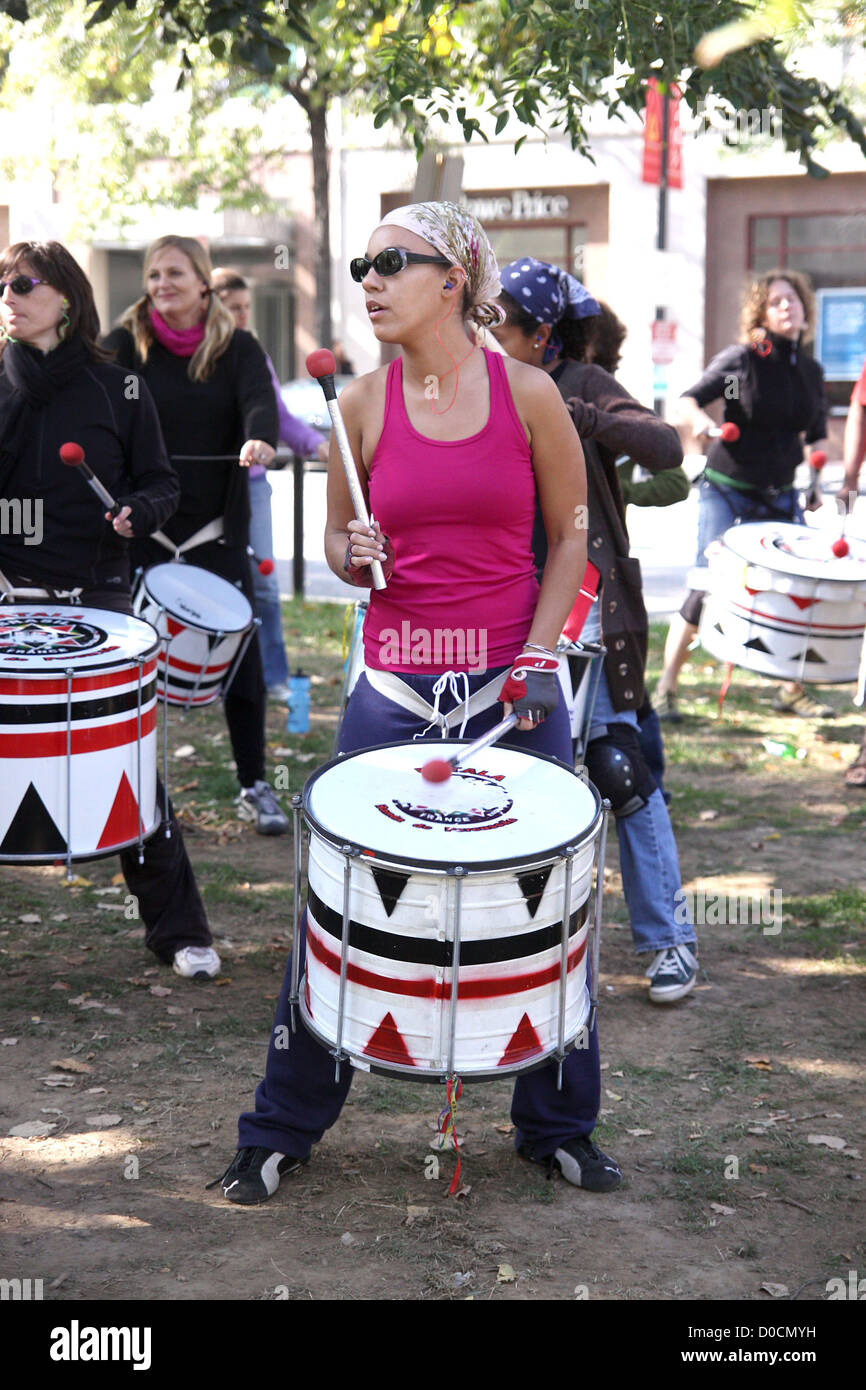 Batala drummers - an female percussion band playing Afro-Brazilian ...