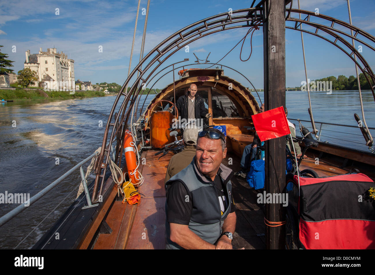 BICYCLE TOURISTS' ABOARD BOAT 'LA BELLE ADELE' RECONSTITUTION SAND ...