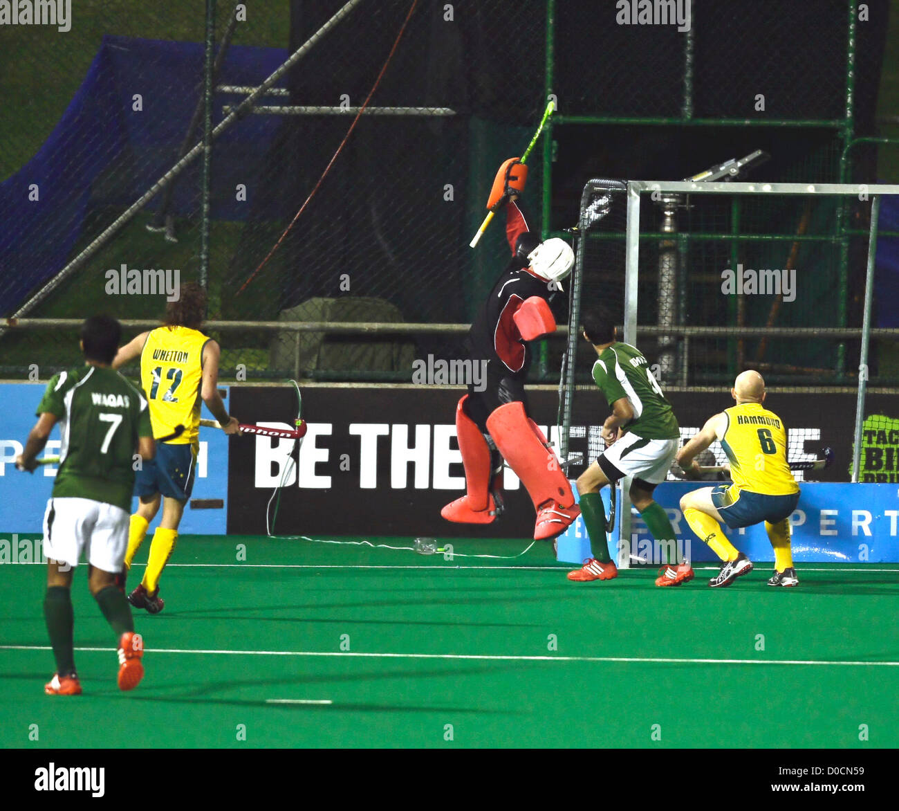 22.11.2012 Perth, Australia. Pakistan goal keeper Imran Shah in action ...