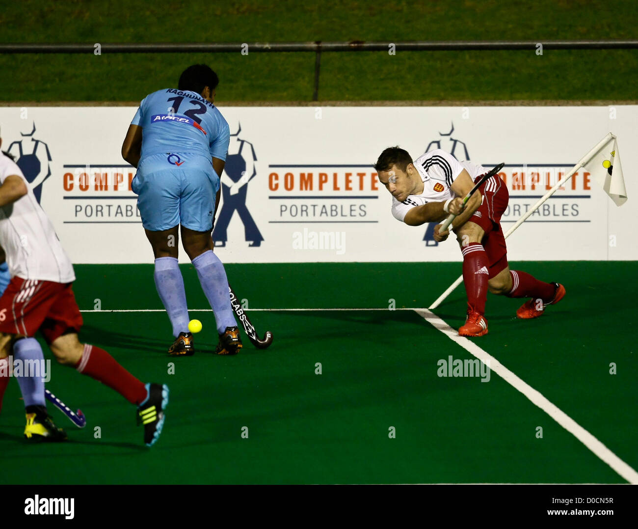 22.11.2012 Perth, Australia. England's Simon Egerton in action against ...