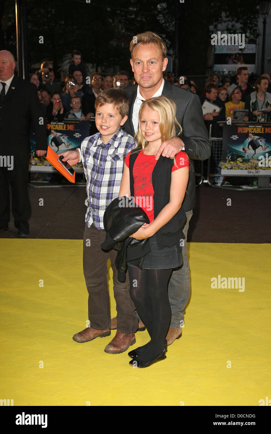 Jason Donovan with his children Despicable Me - UK film premiere held ...
