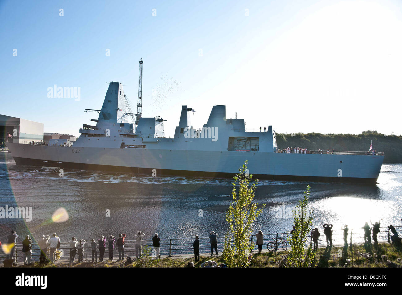 The new HMS Duncan was launched on the River Clyde this afternoon ...