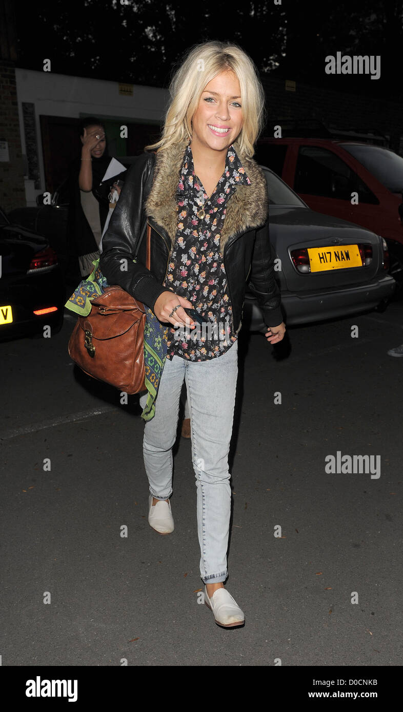 X Factor contestant Sophia Wardman of girl group 'Belle Amie' leaving a ...