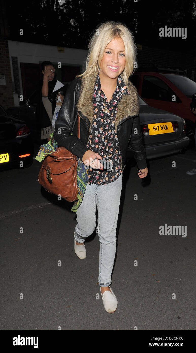 X Factor contestant Sophia Wardman of girl group 'Belle Amie' leaving a ...