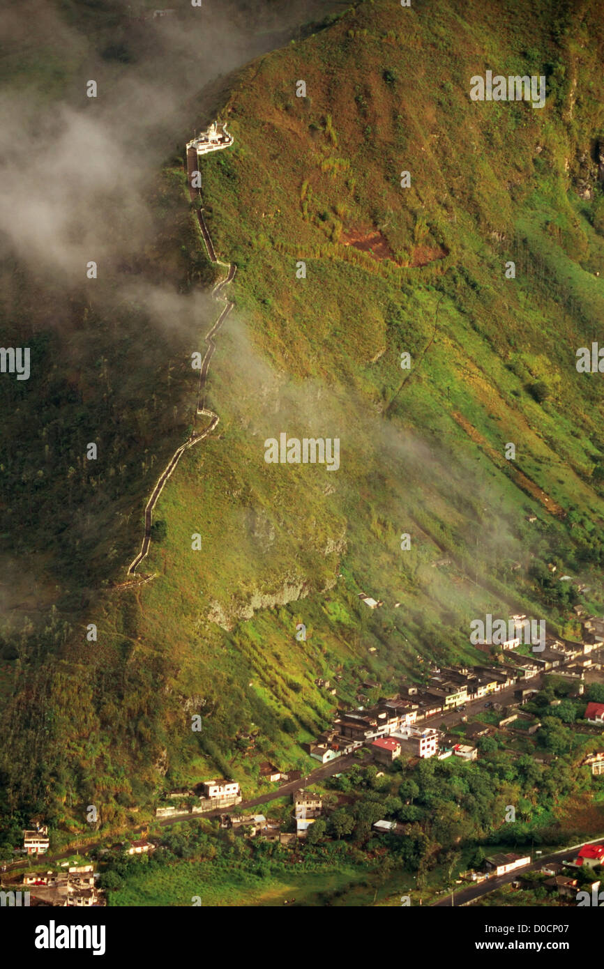 Mist Frames Virgin Mirador, Above Banos, Ecuador Stock Photo - Alamy