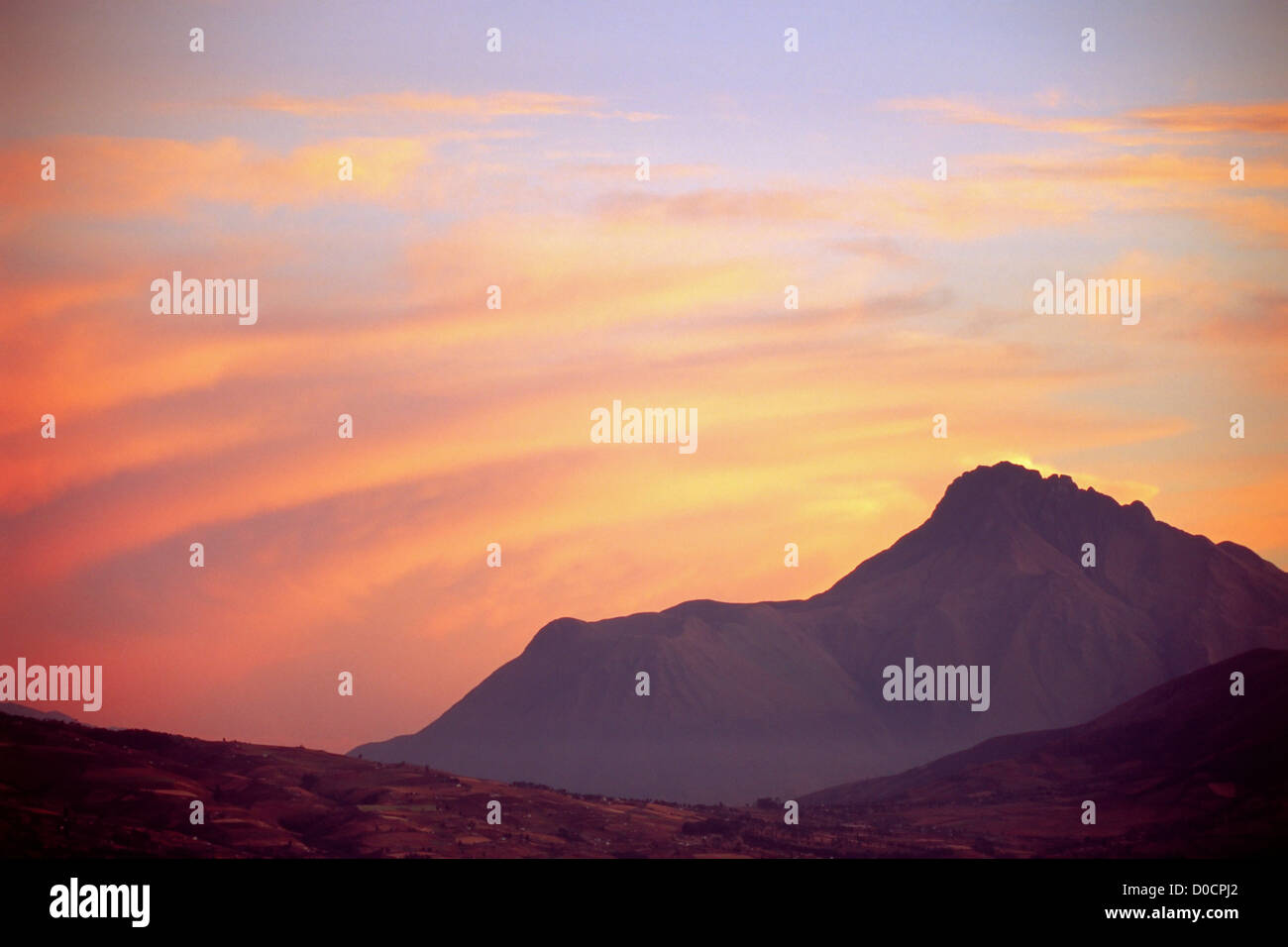 Volcan Rucu Pichincha Framed By Waves Of Clouds Above Quito, Ecuador ...