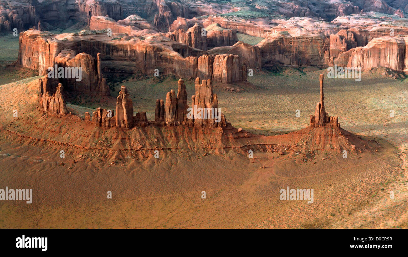 Monument Valley's Totem Pole From the Air Stock Photo - Alamy