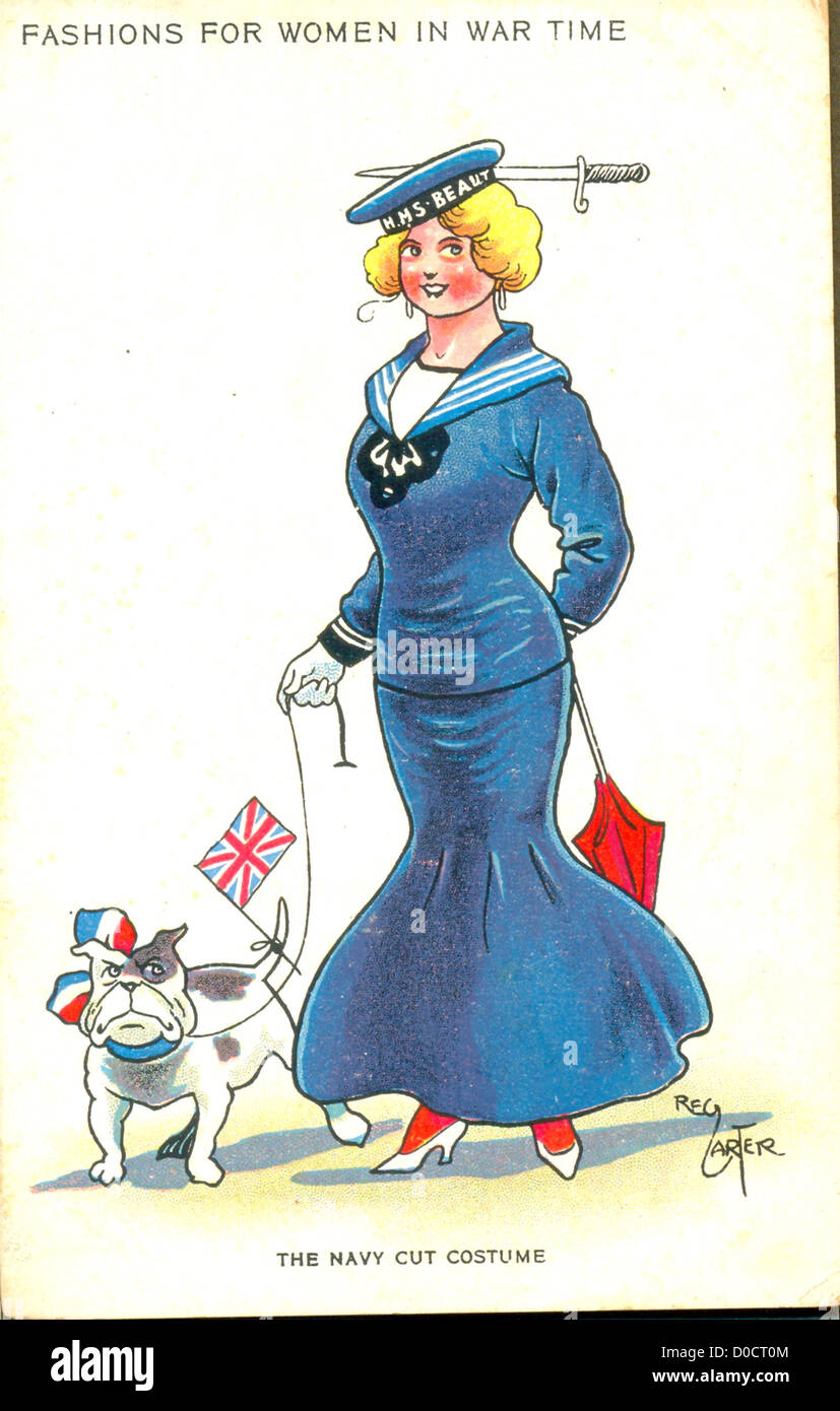 World War One comic postcard by Reg Carter Stock Photo - Alamy