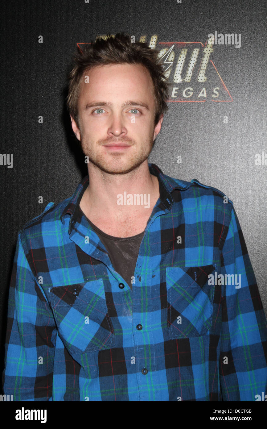 Aaron Paul Hollywood Celebrities attend the launch of Fallout New Vegas ...