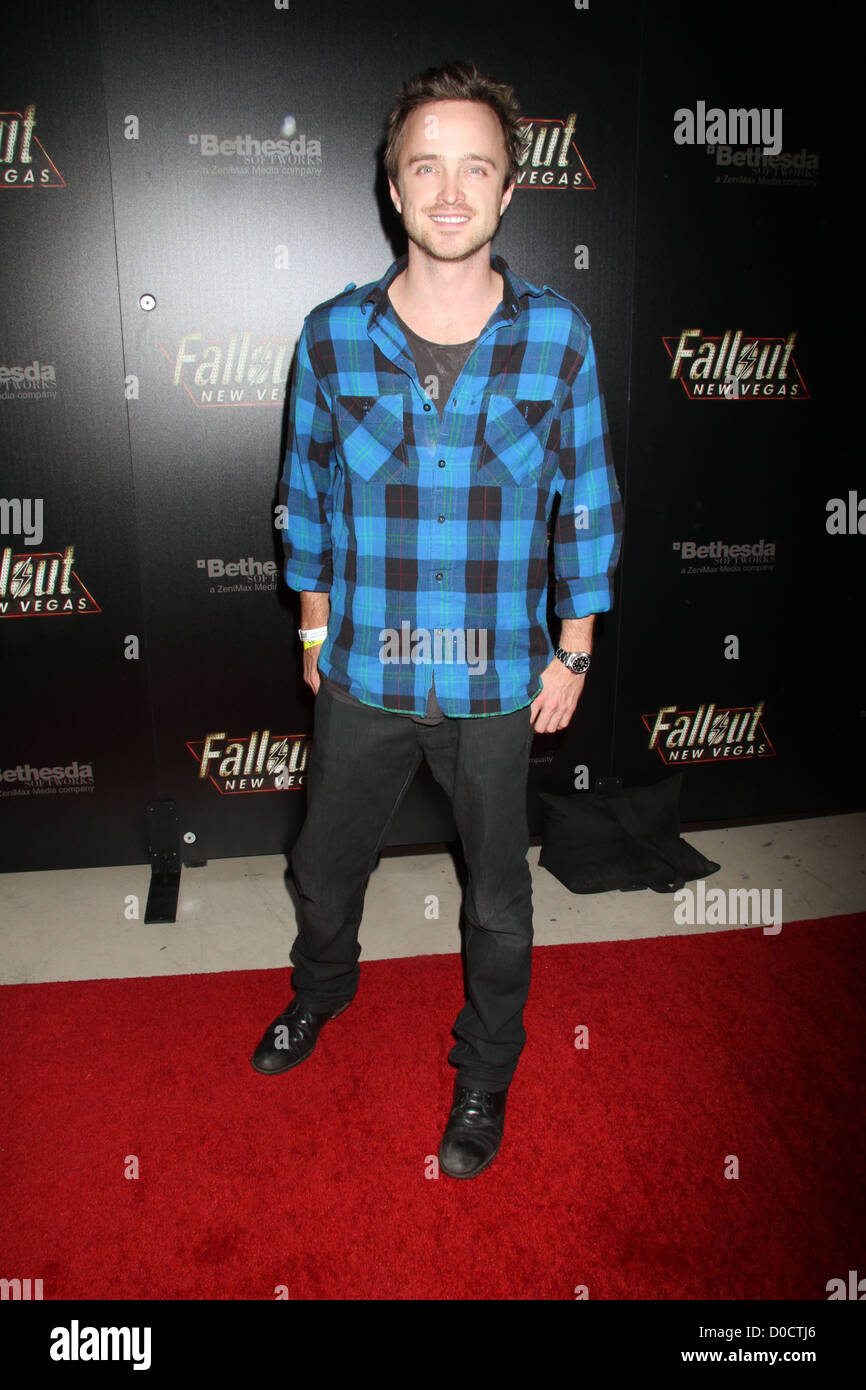 Aaron Paul Hollywood Celebrities attend the launch of Fallout New Vegas ...