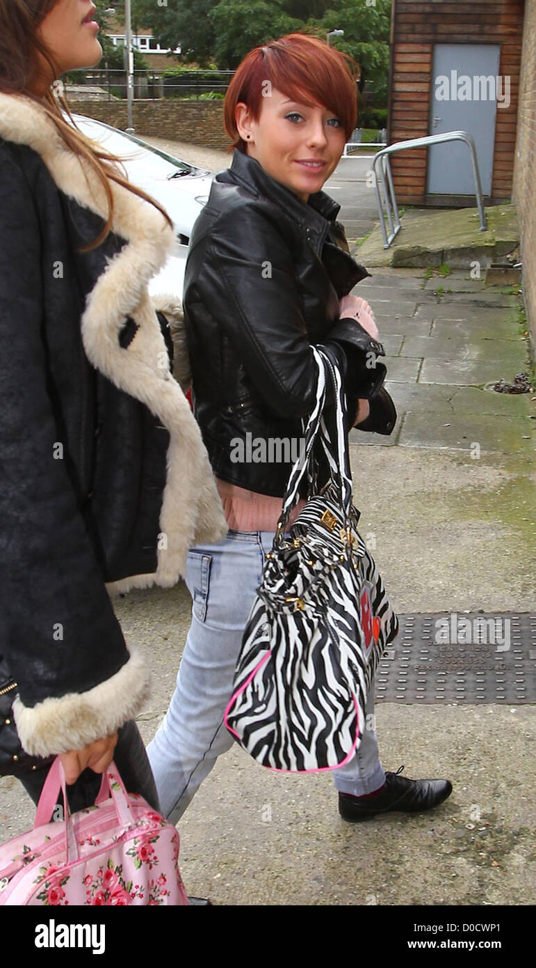 X Factor finalist Rebecca Creighton arriving at the recording studios ...