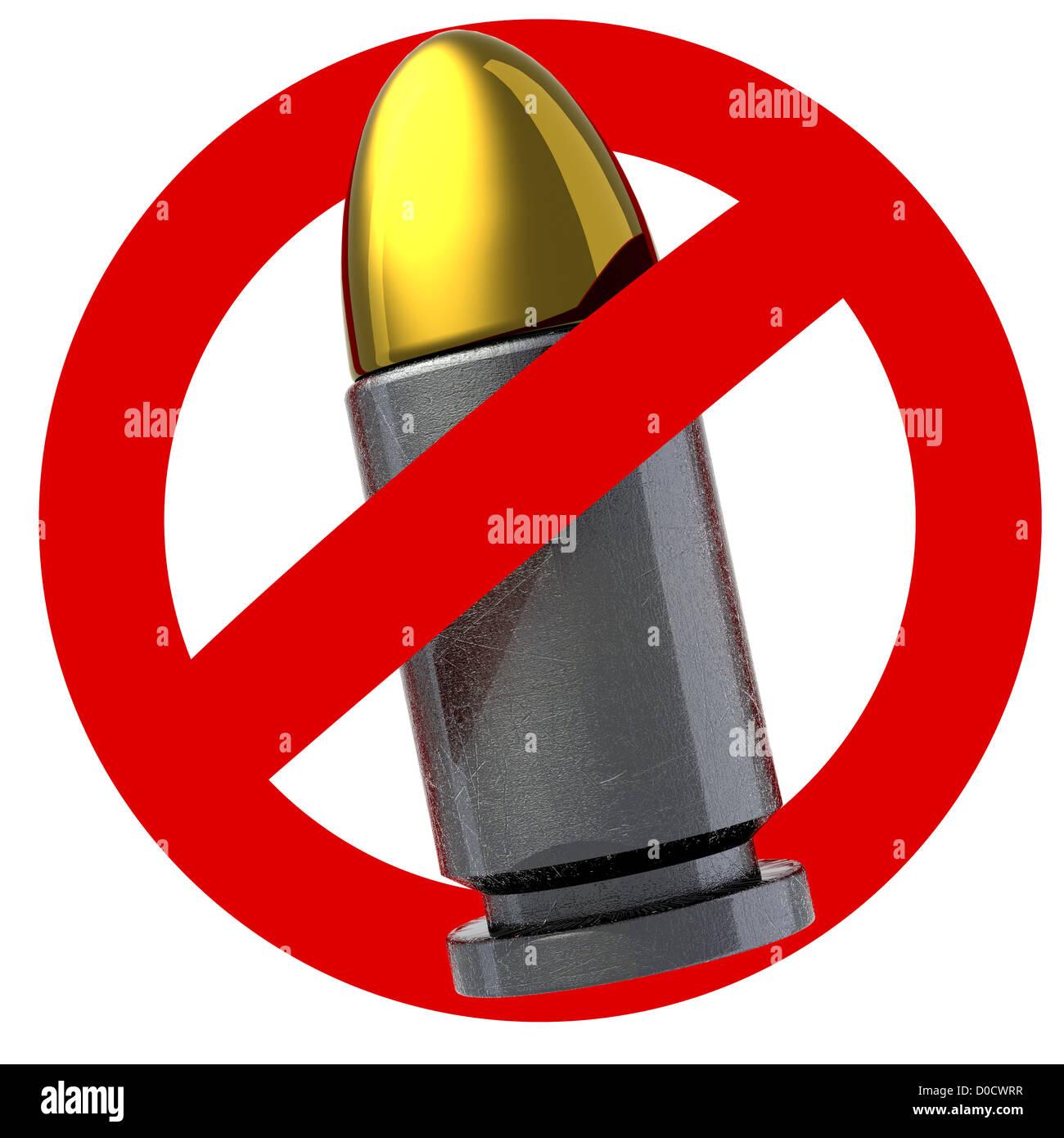Sign stop to war, bullet on traffic sign on white background Stock ...