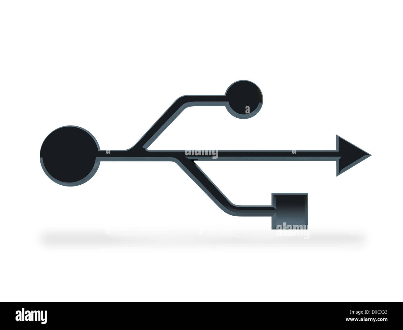 usb symbol 3d illustration on white background Stock Photo - Alamy