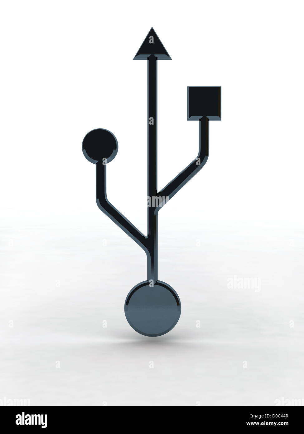 usb symbol 3d illustration on white background Stock Photo - Alamy