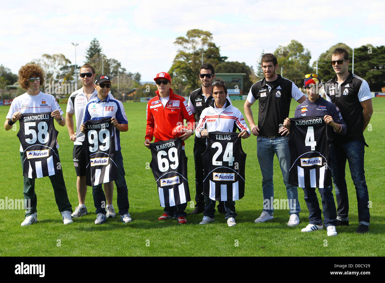 Marco Simoncelli, Jorge Lorenzo, the Fiat Tamaha team, Nicky Hayden ...