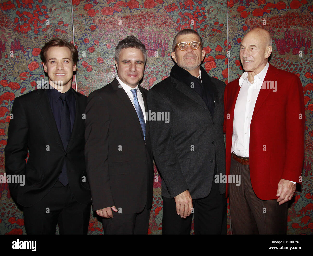 T.R. Knight, Neil Pepe, David Mamet and Patrick Stewart Opening night ...