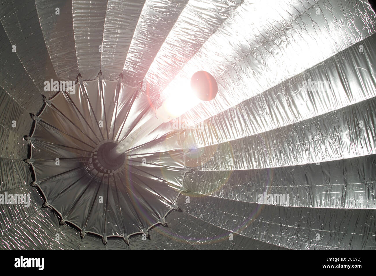 Closeup of a large photography studio light with reflector Stock Photo ...