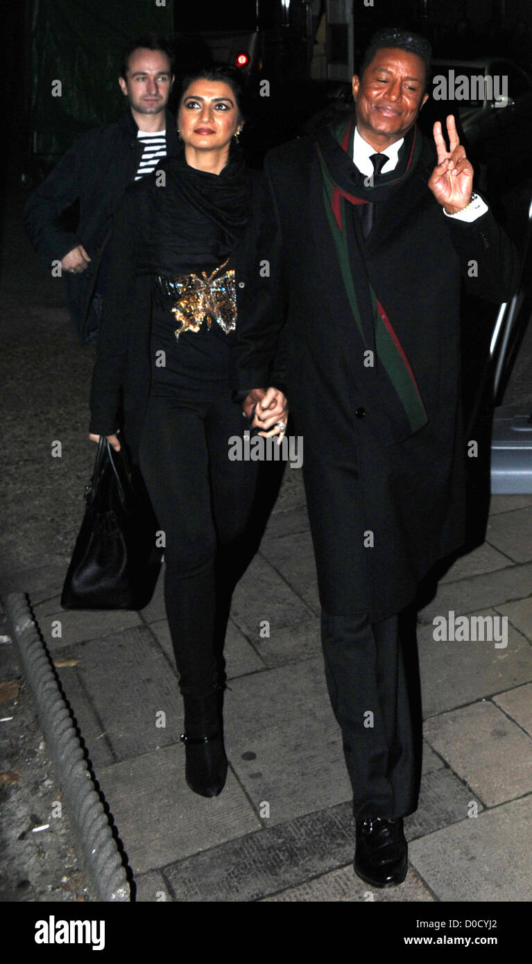 Jermaine Jackson and wife Halima Rashid leaving the studio after the 'X ...