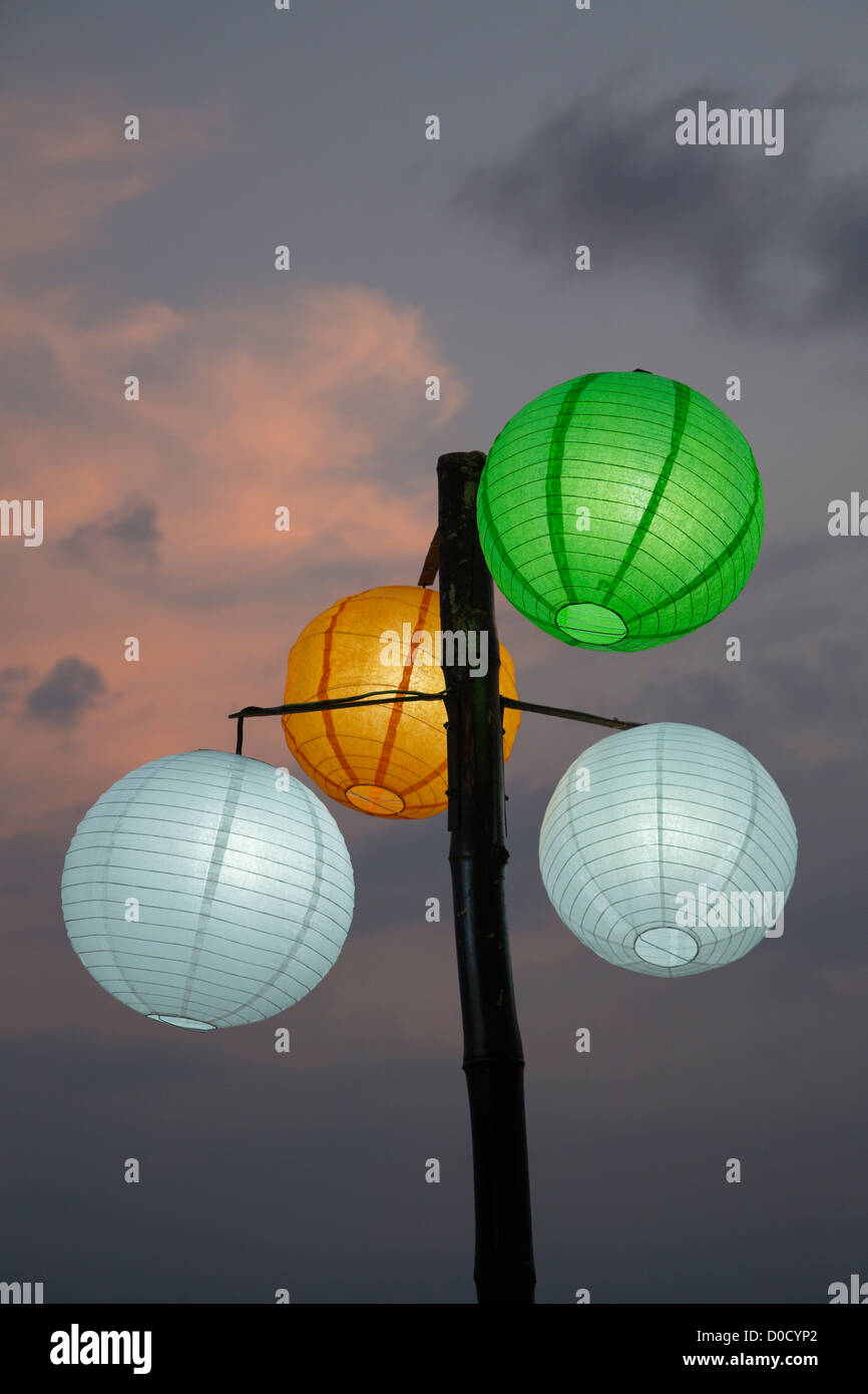 Lantern at sunset Stock Photo - Alamy