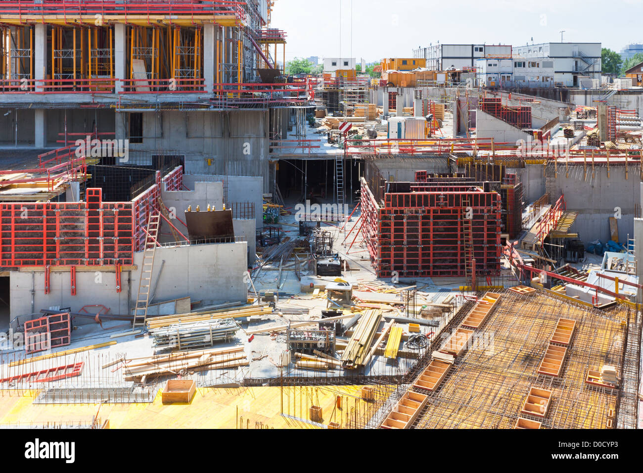 Modern Office Building Construction Site. Horizontal shot Stock Photo ...
