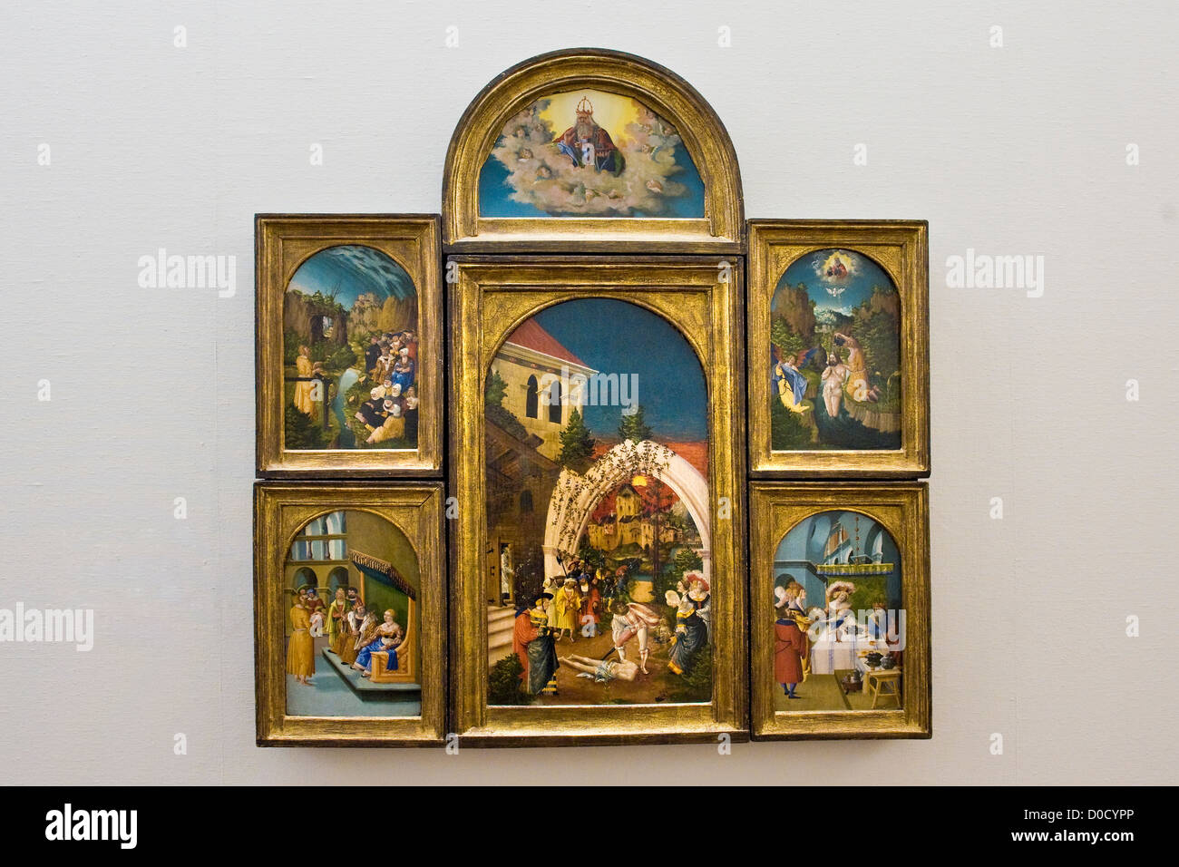 France, Alsace, Colmar, Unterlinden museum, Altarpiece of St. John ...