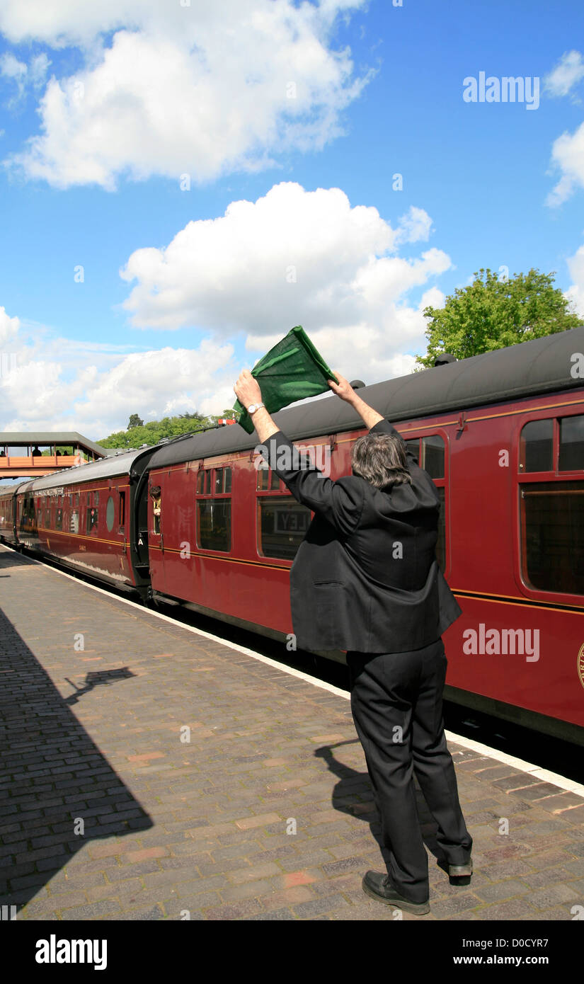 Green railway flag hi-res stock photography and images - Alamy