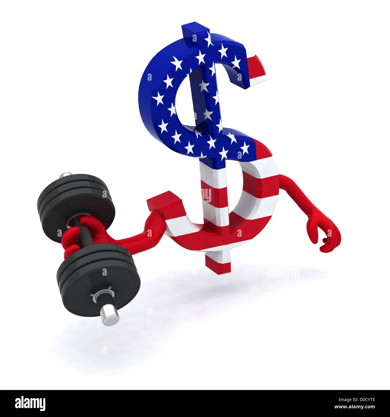 the dollar symbol which makes weight training Stock Photo - Alamy