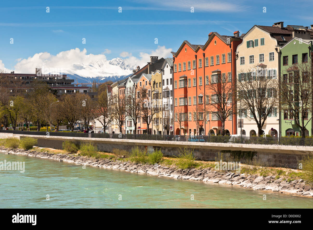View of Innsbruck city, Tirol Alps, Austria. Horizontal shot Stock ...