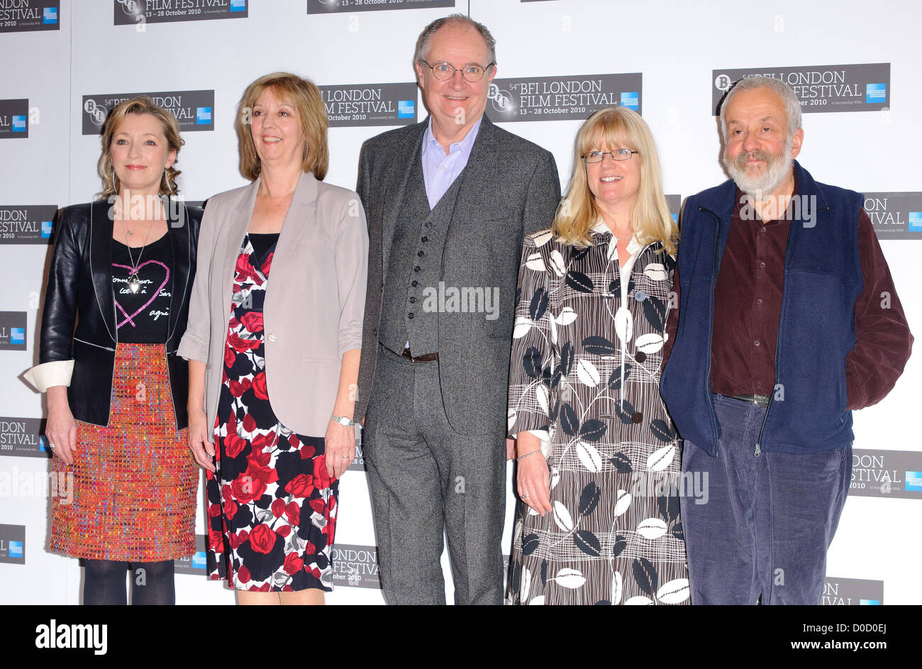 Lesley Manville, Ruth Sheen, Jim Broadbent, producer Georgina Lowe and ...