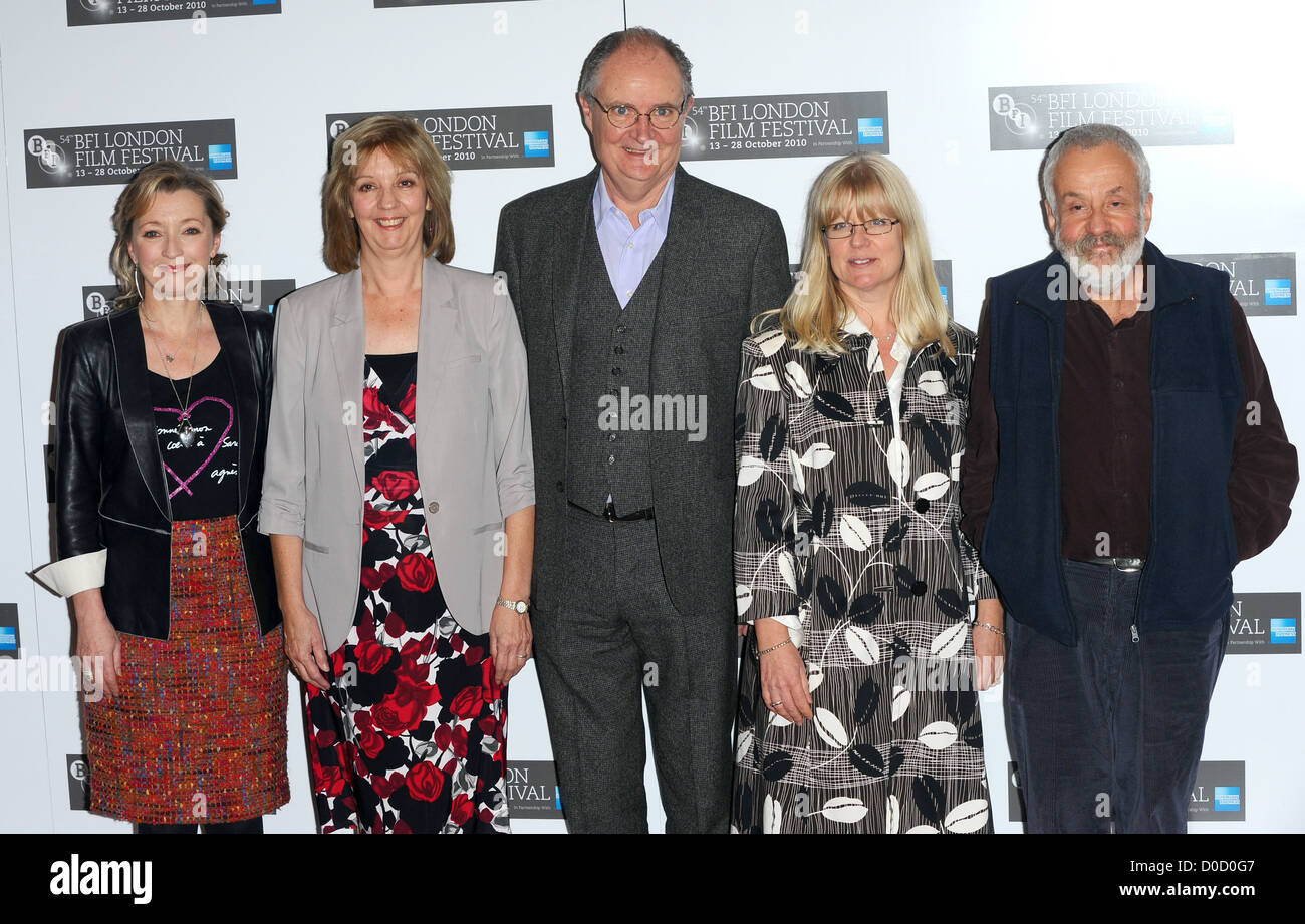 (L to R) Actors Lesley Manville, Ruth Sheen, Jim Broadbent, producer ...