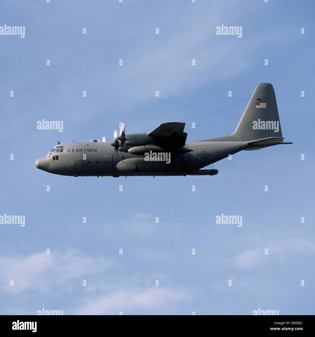 An Air Force C-130 Hercules Prepares for a Paratrooper Drop Stock Photo ...