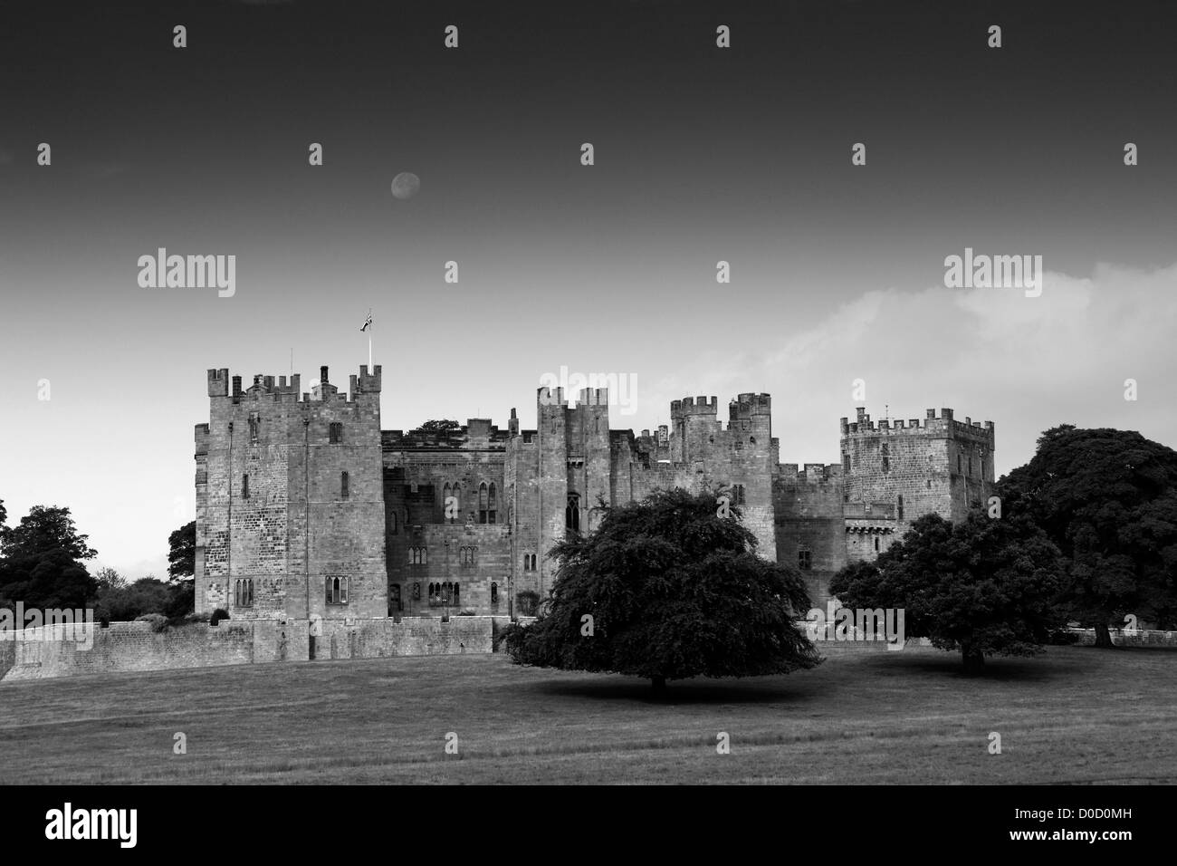 Black and White Raby Castle, Staindrop, Darlington, Durham County ...