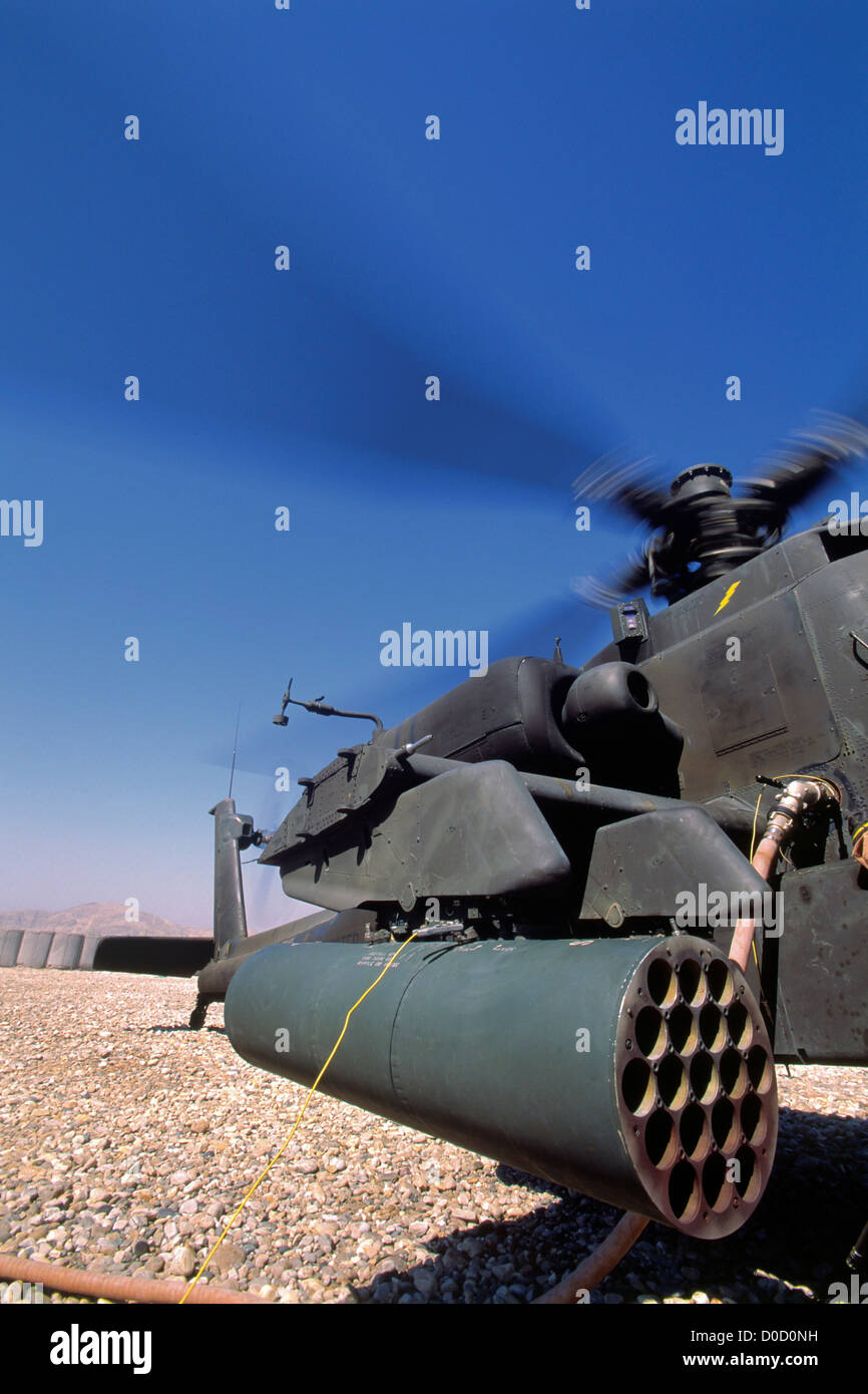 AH-64 Apache Longbow Gunship Idles as it Receives Fuel at Jalalabad ...