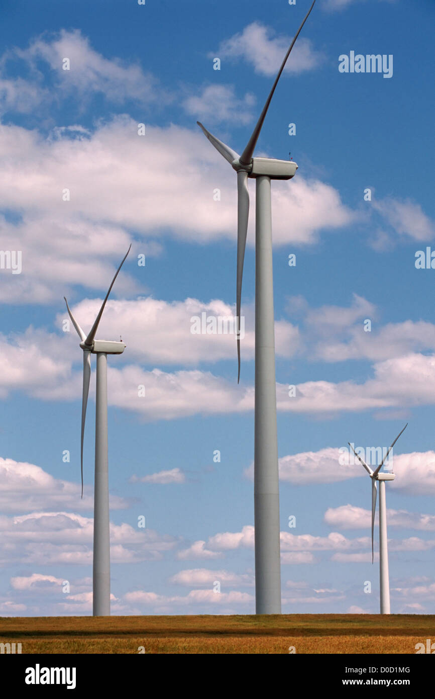 Large Wind Turbines Await the Flow of Air Stock Photo - Alamy