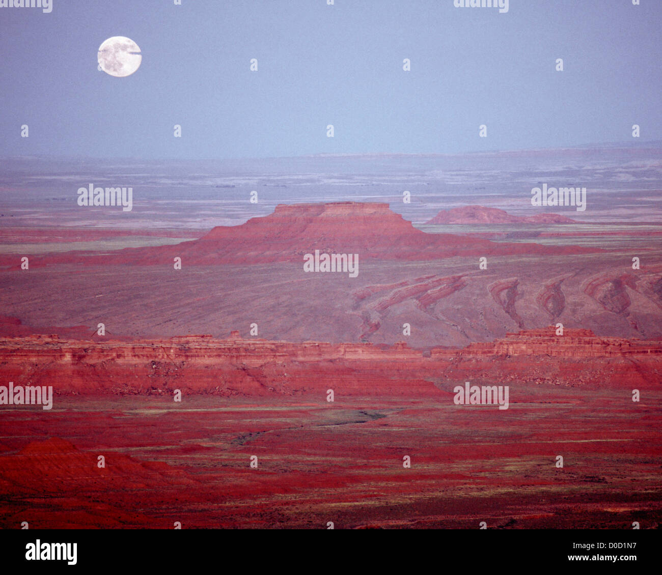 Moonrise over a Moon-Like Landscape Stock Photo - Alamy