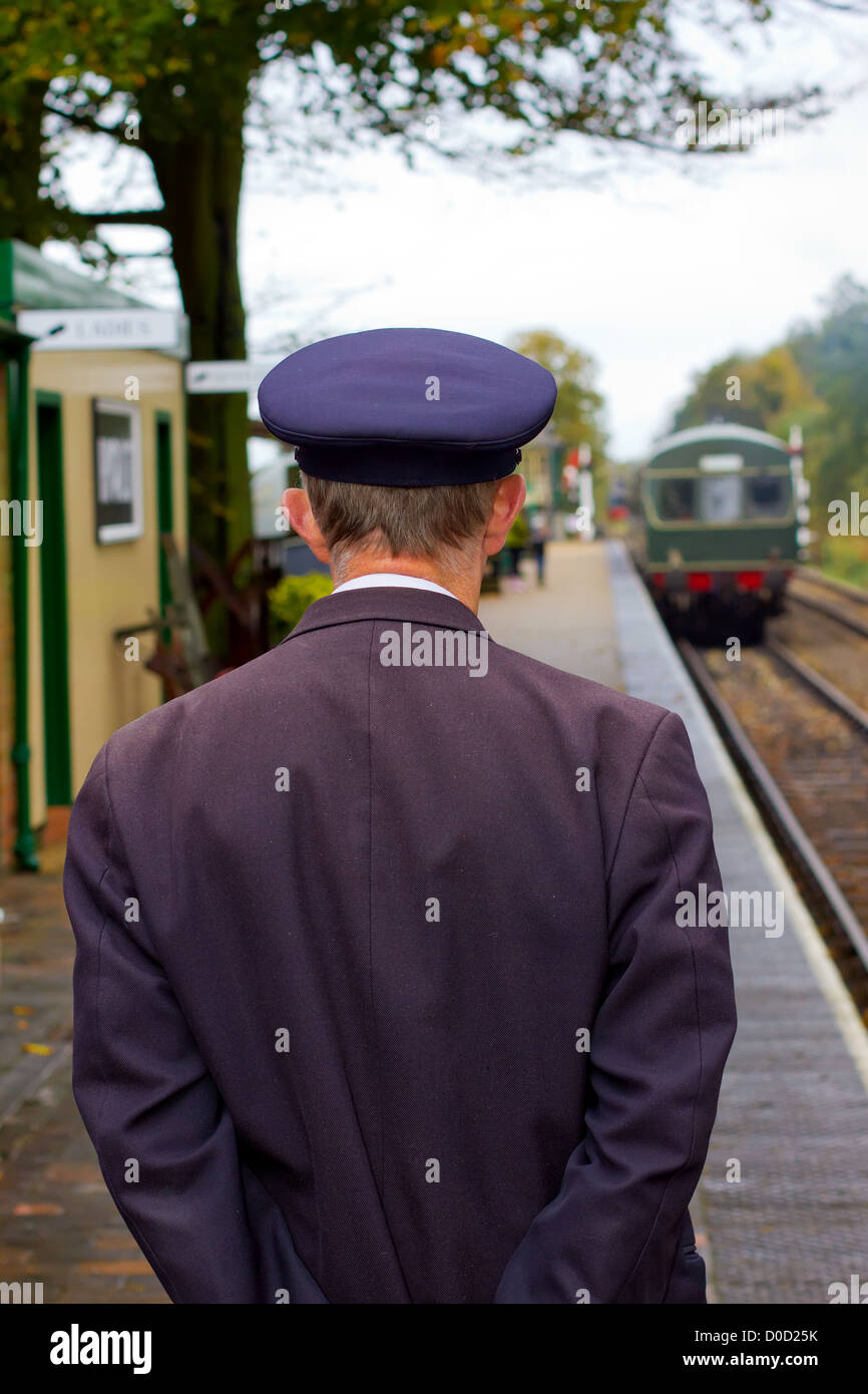 station controller at the north norfolk railway line Stock Photo - Alamy