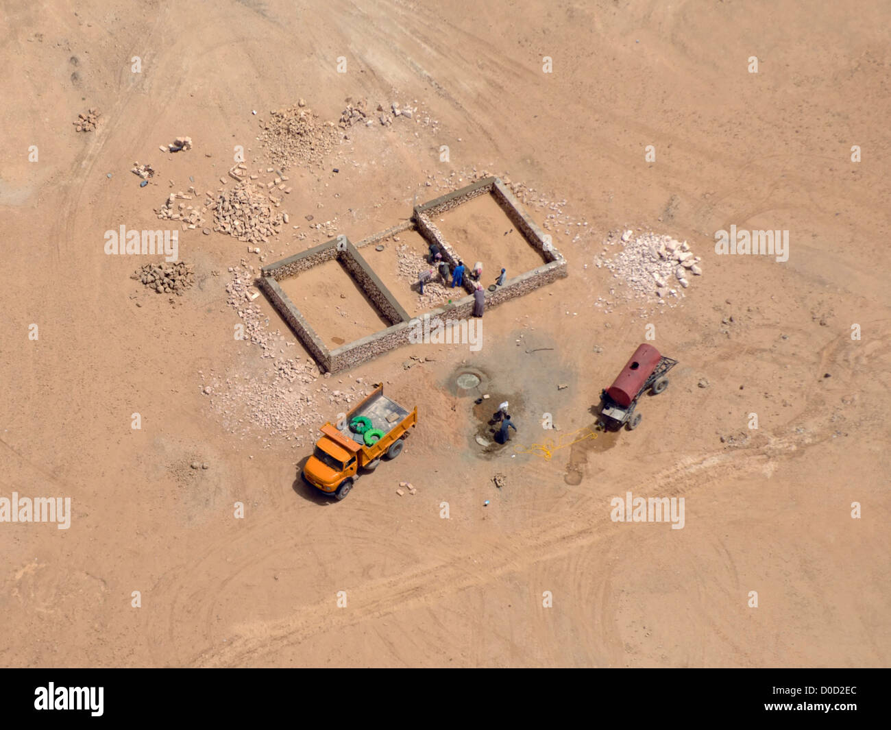 Aerial View of A Structure Under Construction South of the City of ...