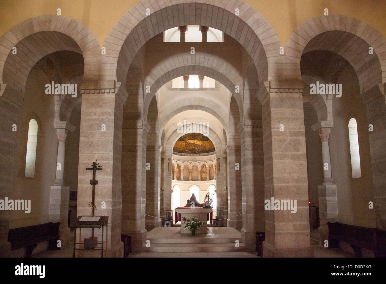 INSIDE THE PARISH CHURCH AT THE CAROLINGIAN ORATORY IN GERMIGNY-DES ...