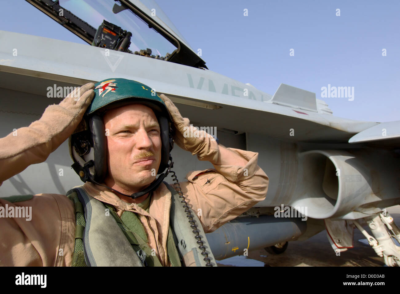 A US Marine Corps Aviator Prepares Embark on Close Air Support Mission ...