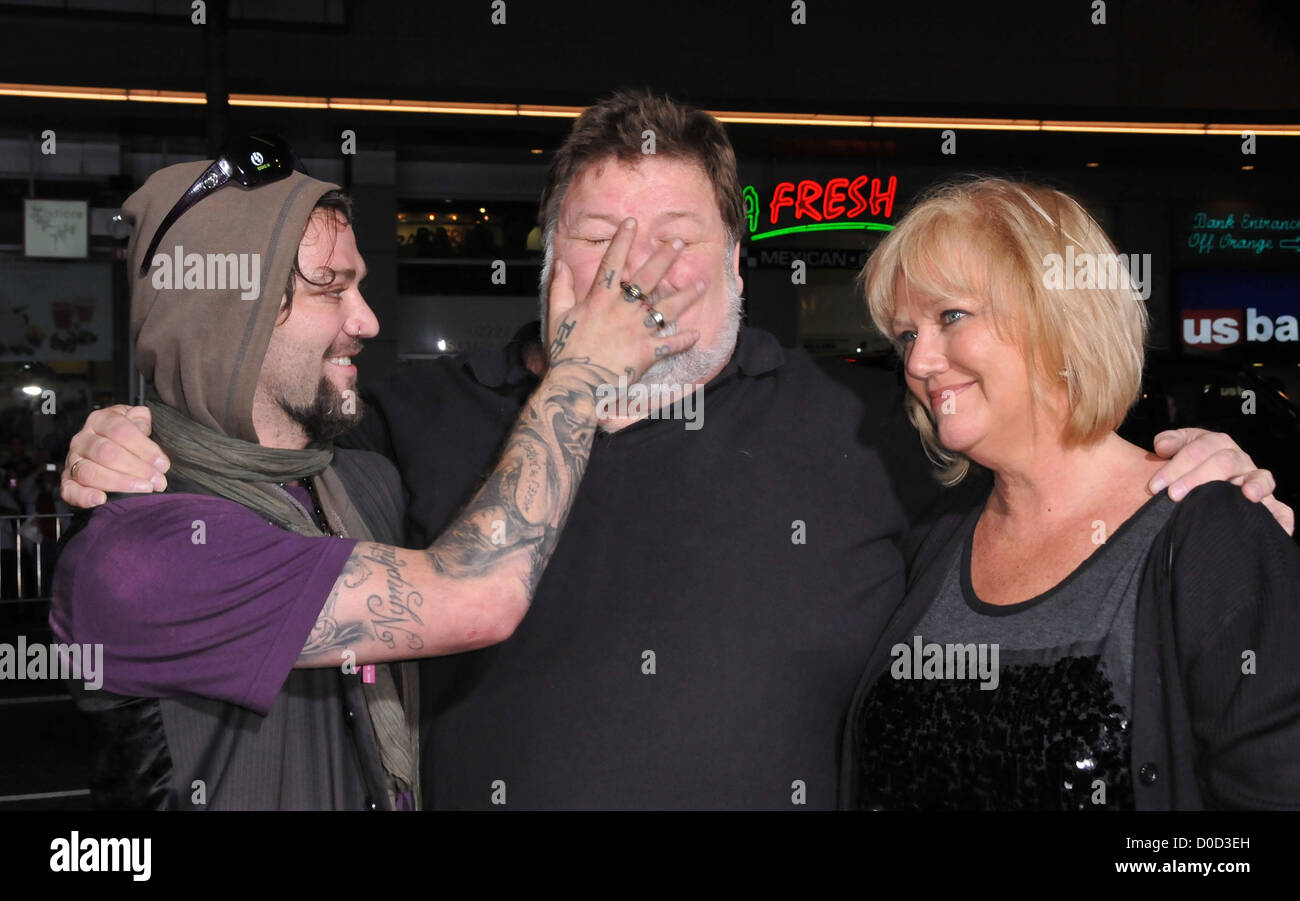Bam Margera with his parents Los Angeles Premiere of 'Jackass 3D' at ...