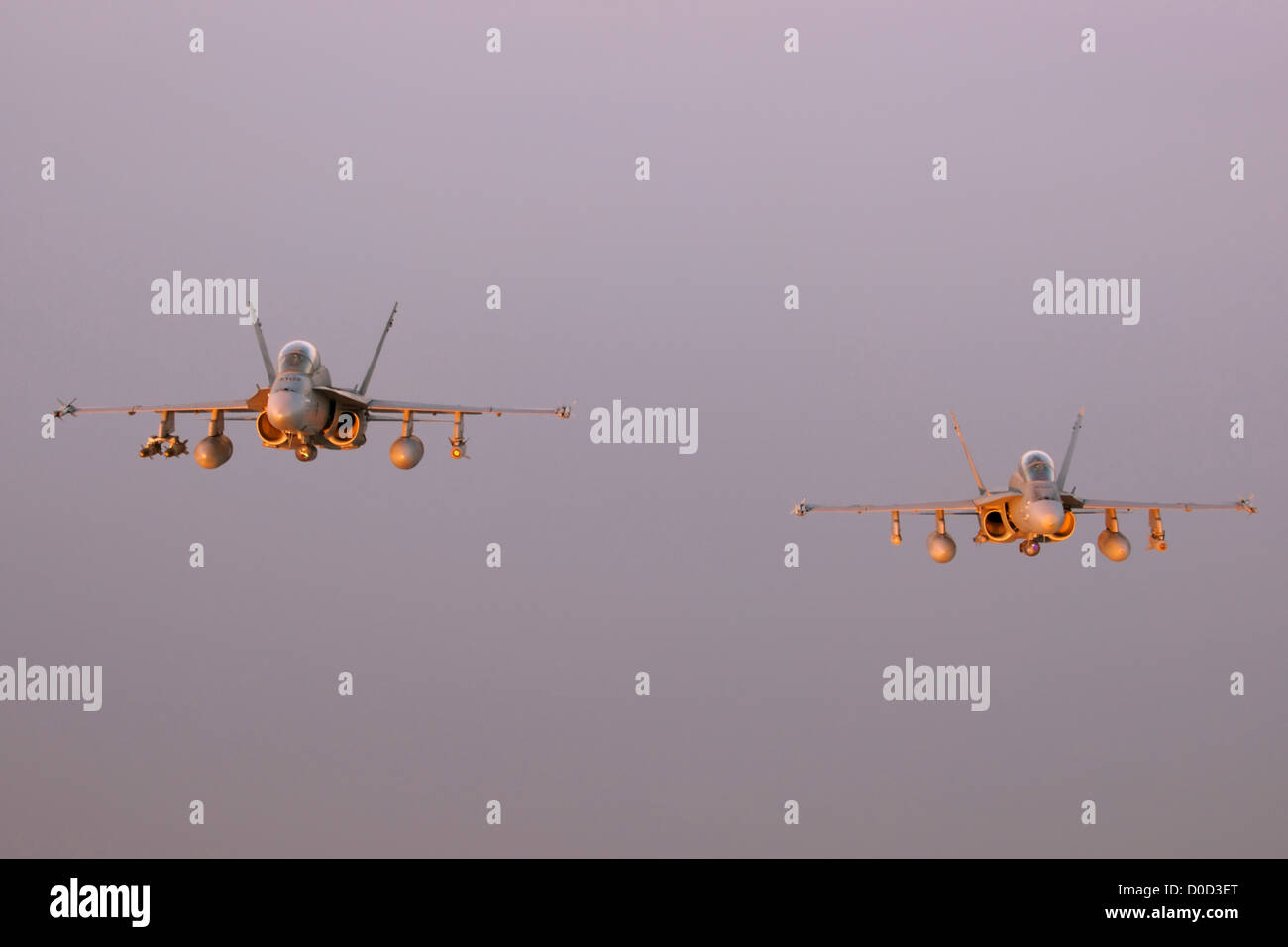 Air Air View Two US Marine Corps F/A-18D Hornets Miles Above Al Anbar ...