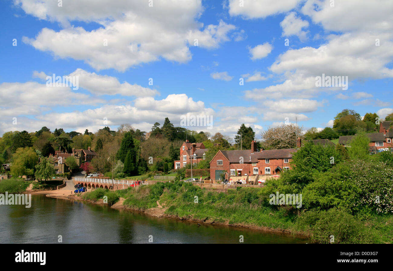 village and River Severn Upper Arley Worcestershire England UK Stock ...