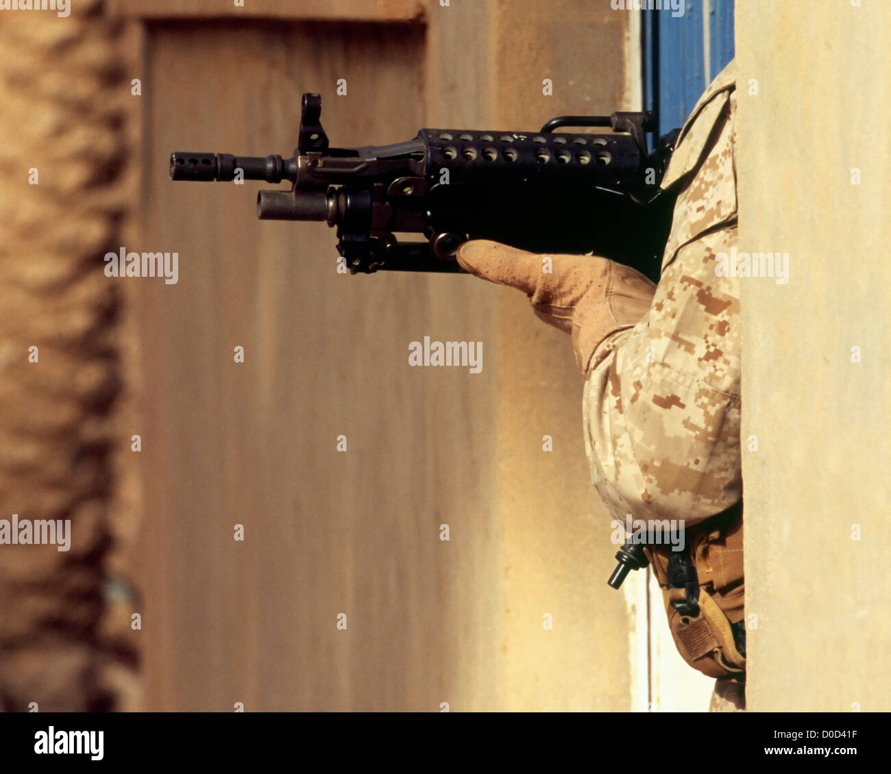 Detail of M249 Squad Automatic Weapon As Seen During a US Marine Corps ...