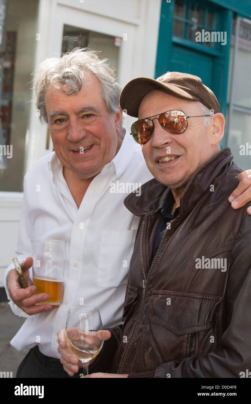 Terry Jones and Julian Doyle at a blue plaque unveiling for the late ...
