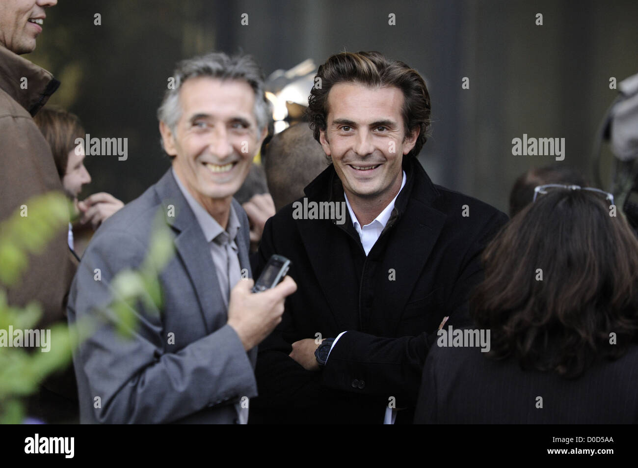 Alain Robert aka "The French Spiderman" climbs the Bollore Direct 8 ...