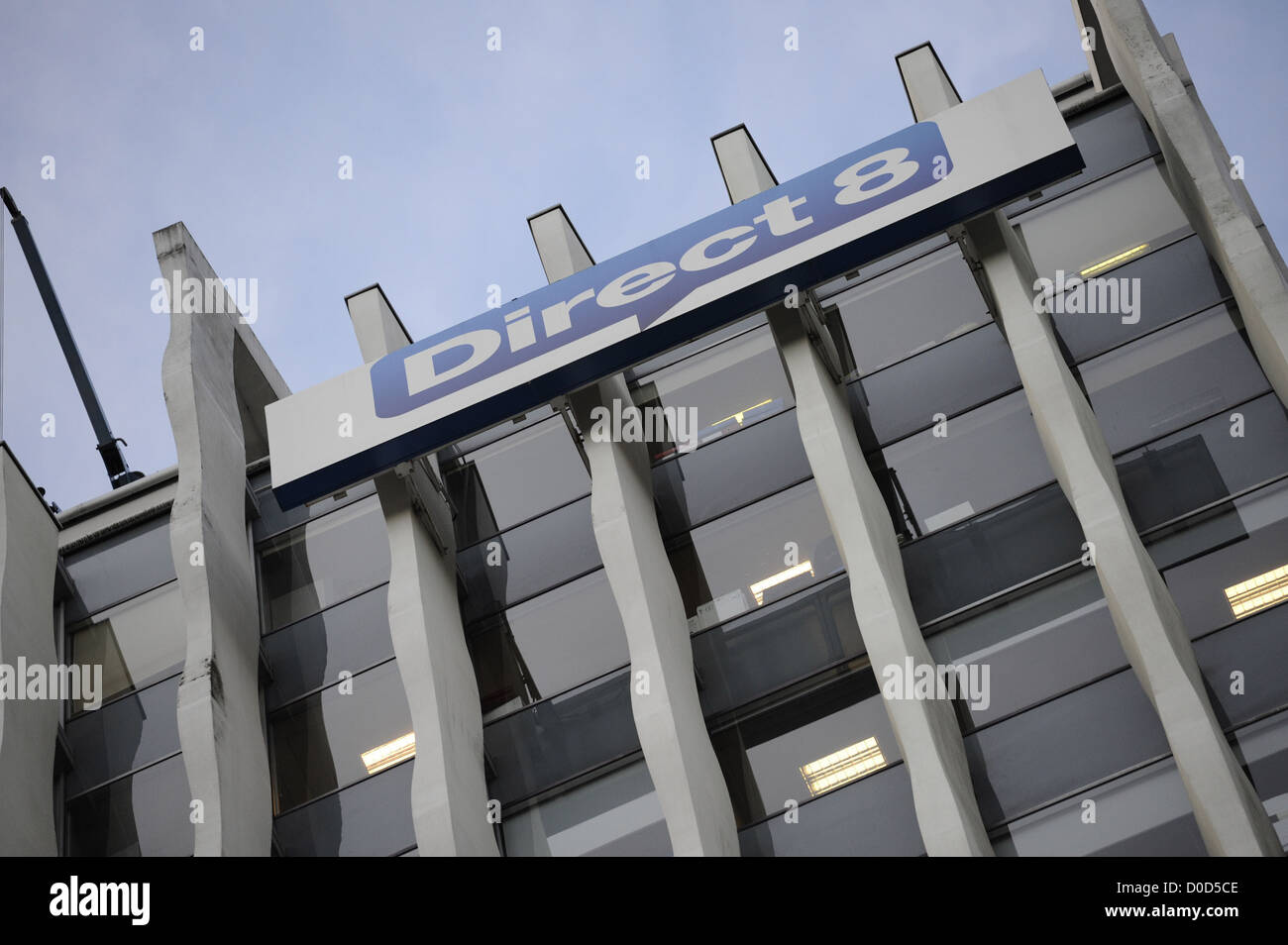 Alain Robert aka "The French Spiderman" climbs the Bollore Direct 8 ...