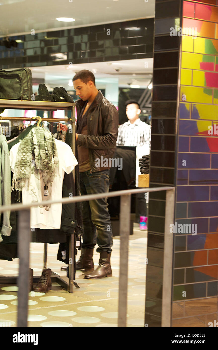 Marvin Humes of boy band JLS shops in Firetrap London, England - 14.10. ...